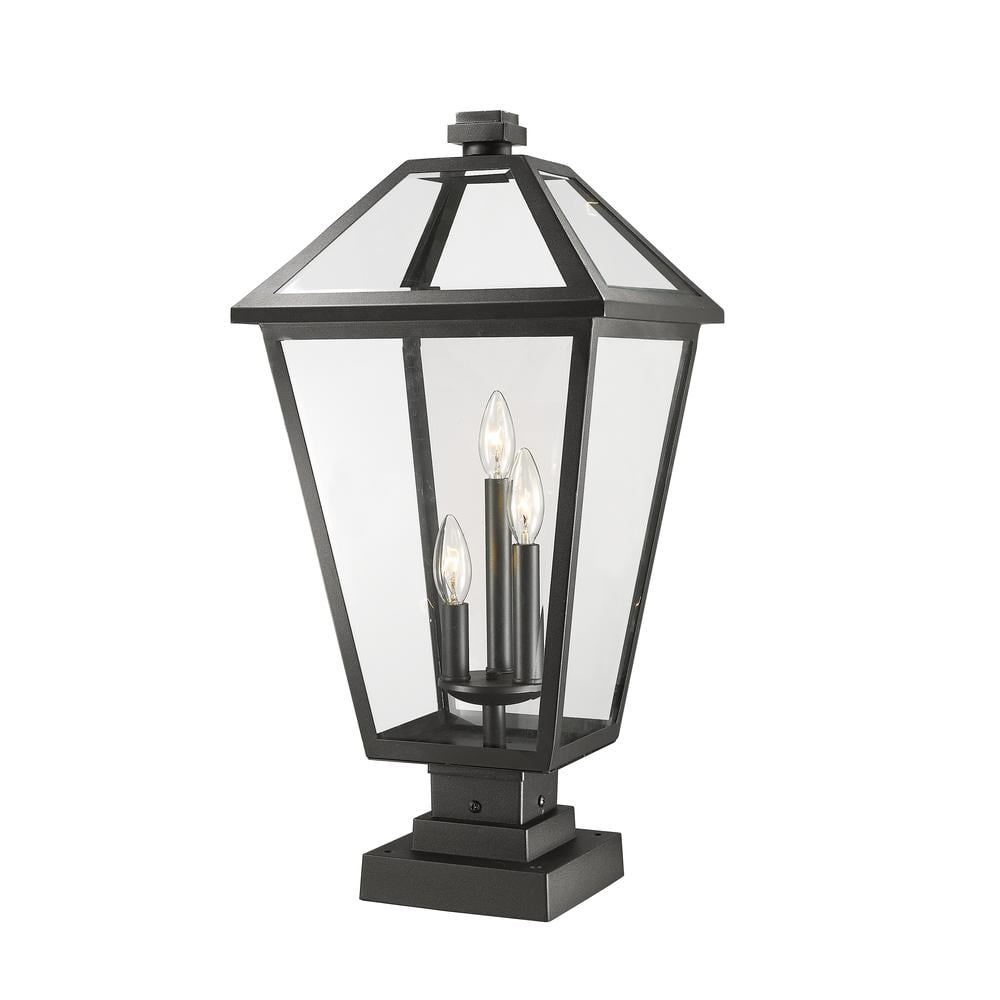 Z-Lite Talbot 3-Light Traditional Outdoor Square Pier Lantern - Patio ...