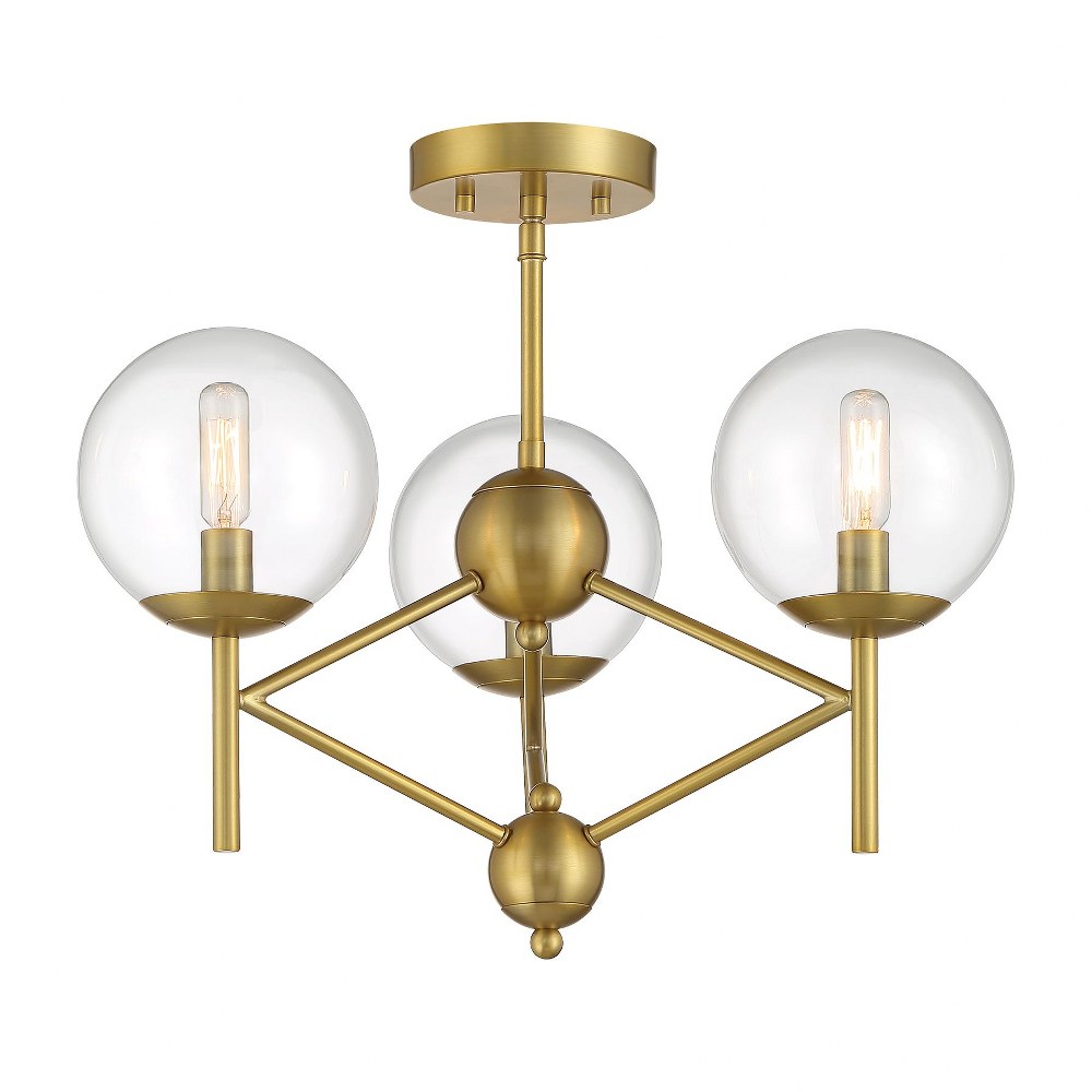 2799-695-Minka Lavery-Auresa - 3 Light Semi-Flush Mount-15 Inches Tall and 20.13 Inches Wide ...