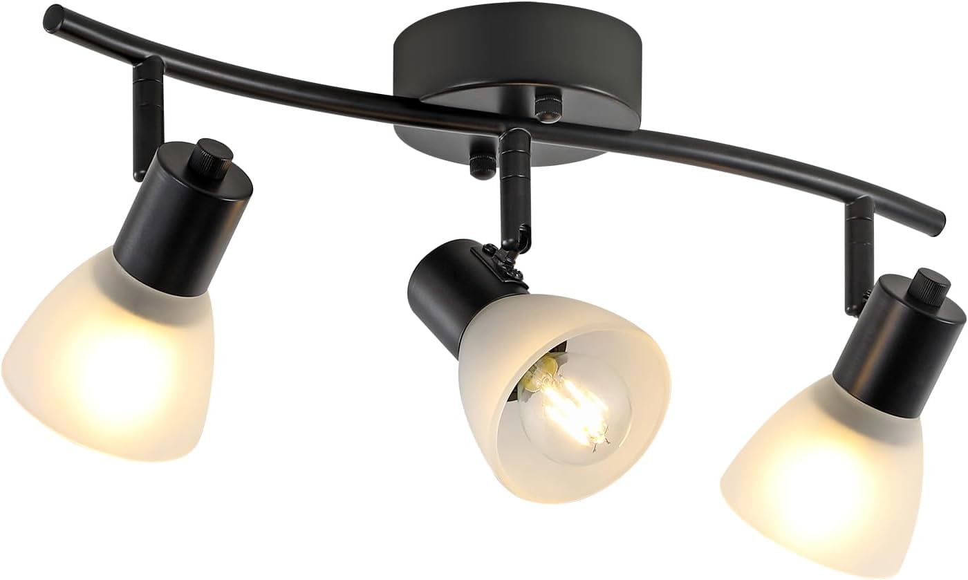3 Light Track Lighting Fixtures Ceiling,Adjustable Directional Ceiling ...