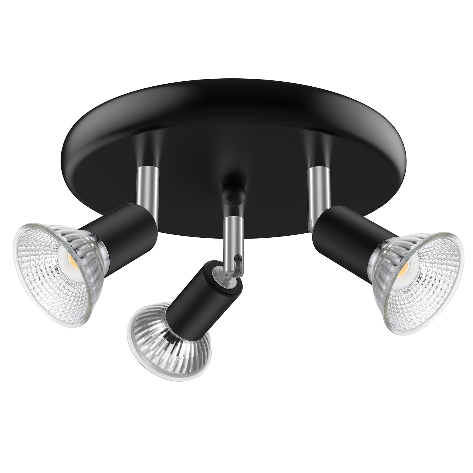 3 Light Track Lighting Kit, Round Track Lighting fixtures Ceiling ...
