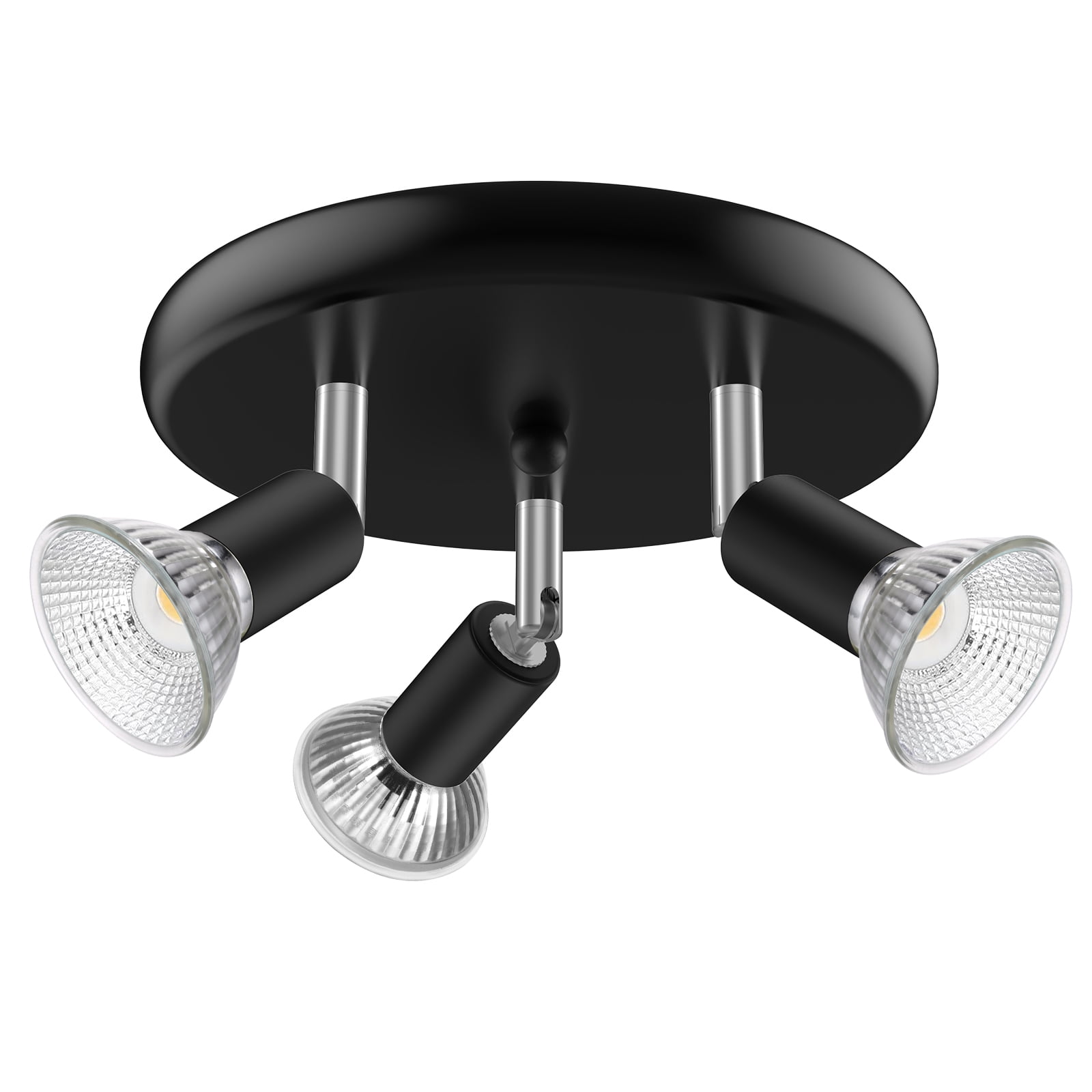 3 Light Track Lighting Kit, Round Track Lighting fixtures Ceiling ...