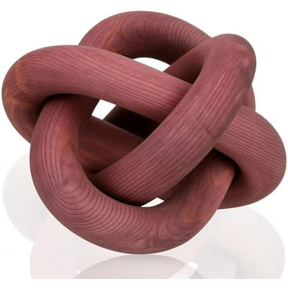 3 Link Wood Knot Decor - Hand Carved Coffee Table Decoration, Boho ...