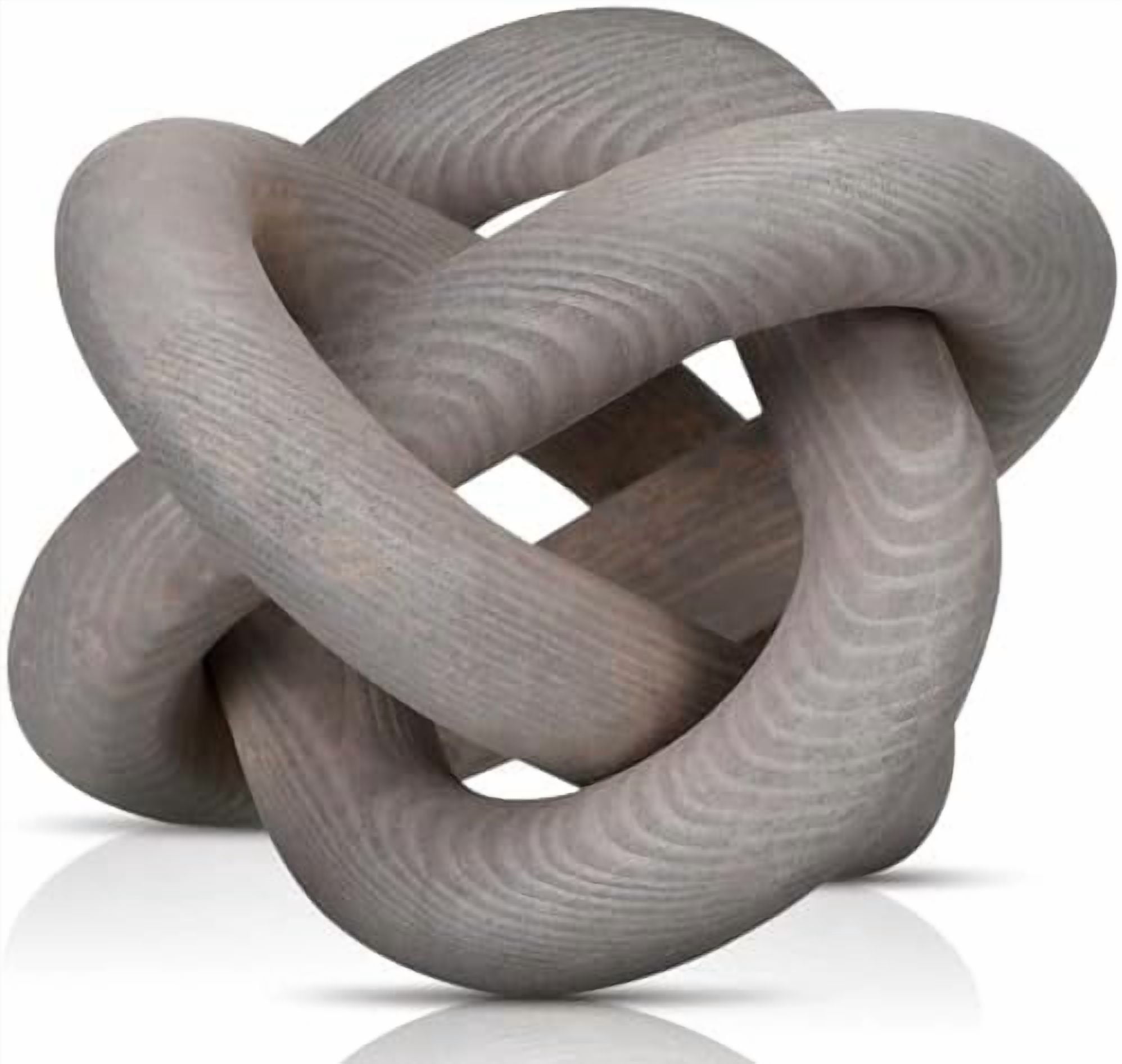 3 Link Wood Knot Decor - Hand Carved Coffee Table Decoration, Boho ...