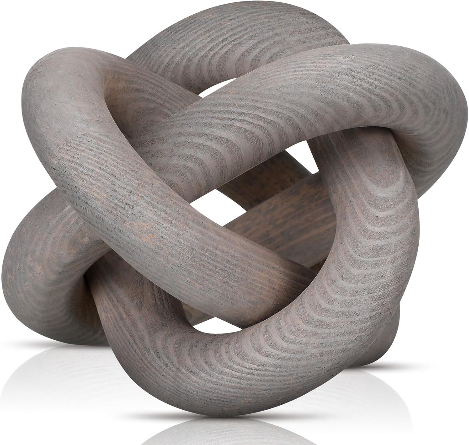 3 Link Wood Knot Decor - Hand Carved Coffee Table Decoration, Boho ...