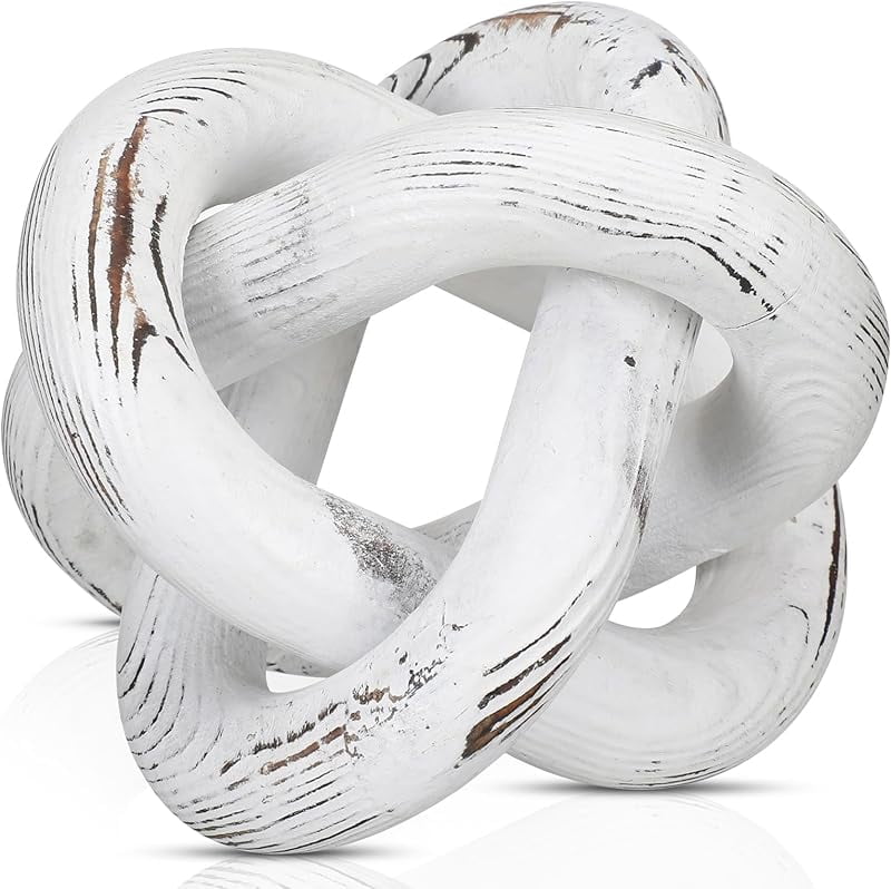 3 Link Wood Knot Decoration-Hand Carved Coffee Table Decoration ...