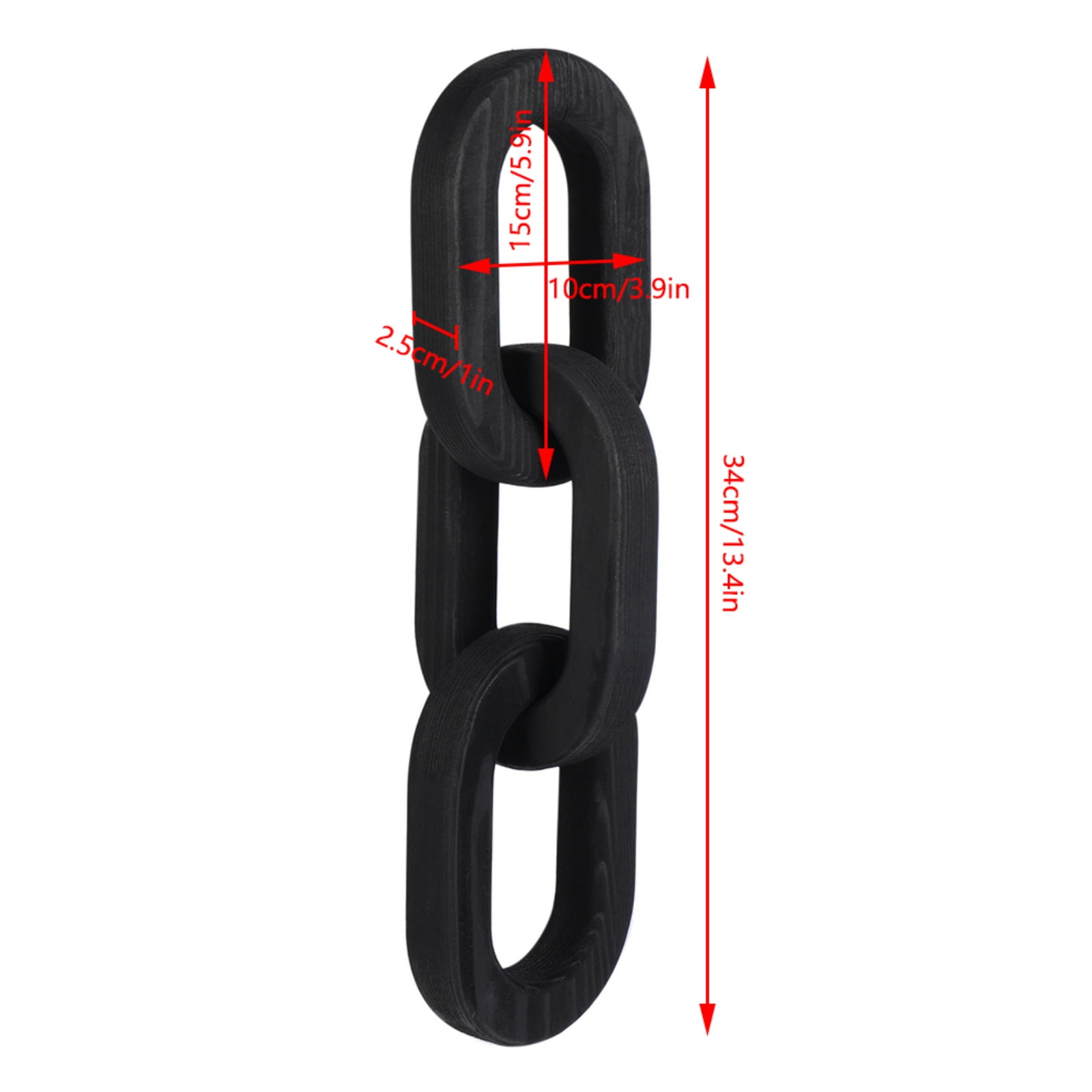 3 Link Wood Knot Tiered Wood Bead Chain For Farmhouse Home Coffee Table ...