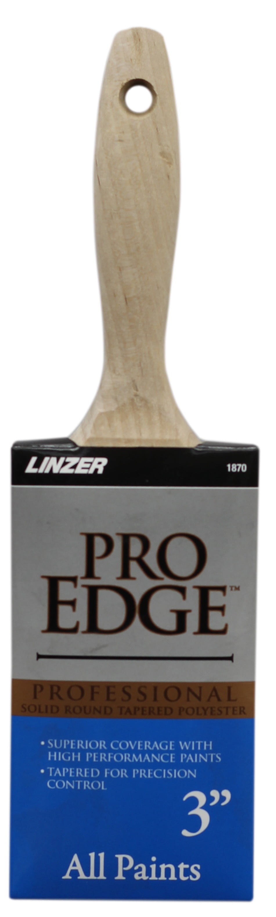 3" Linzer Pro Edge Polyester Blend Flat Cut Household Paint Brush ...