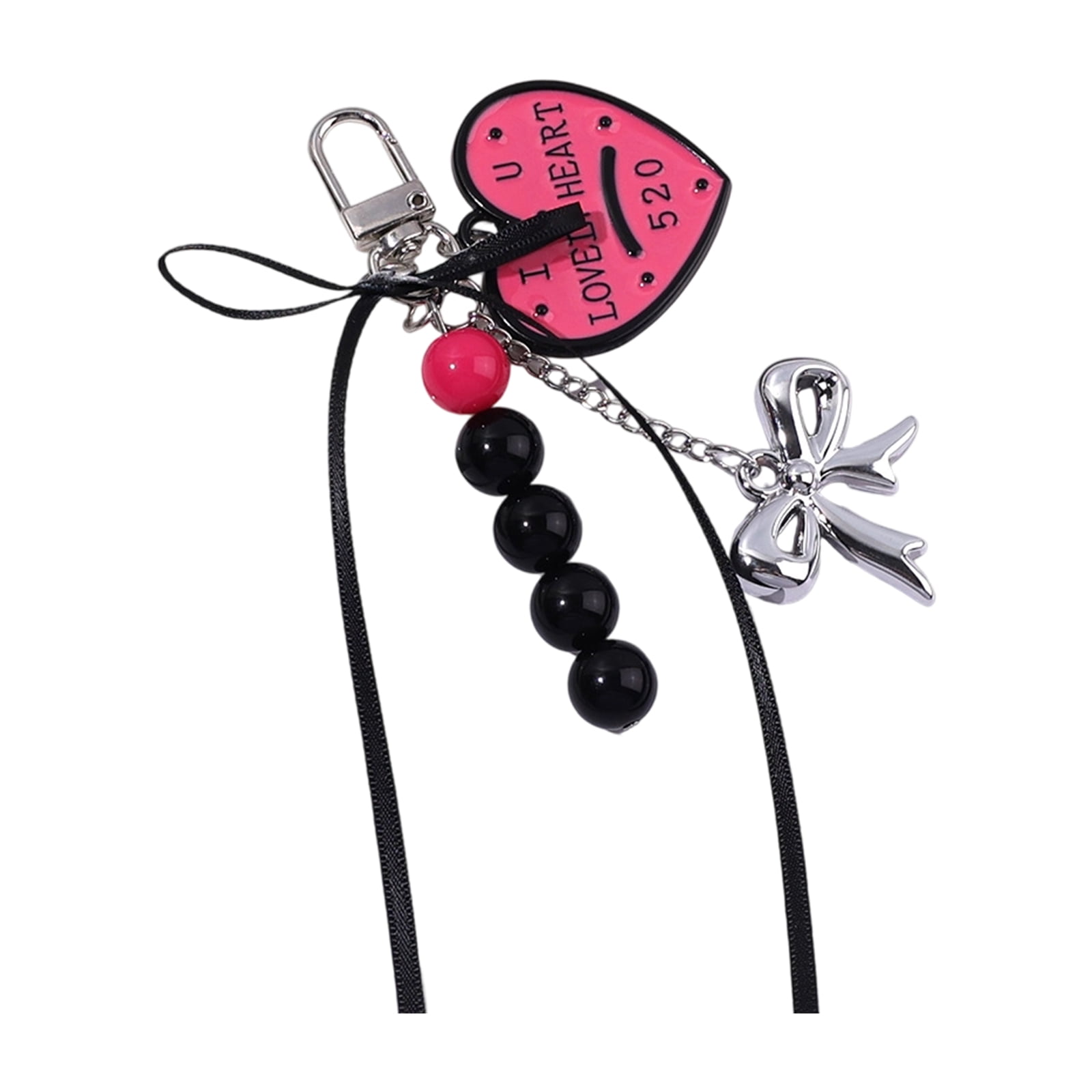 3. Lovely Beaded Bow Bag Charm, Keychain Pendant for Women Purse ...