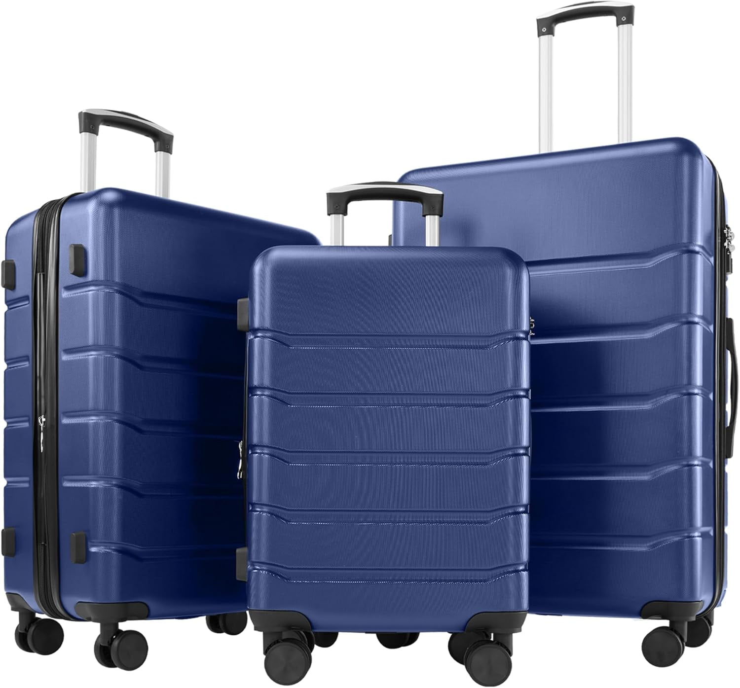 3- Luggage Set, 20/24/28 Inch Hardside Suitcases with Spinner Wheels ...