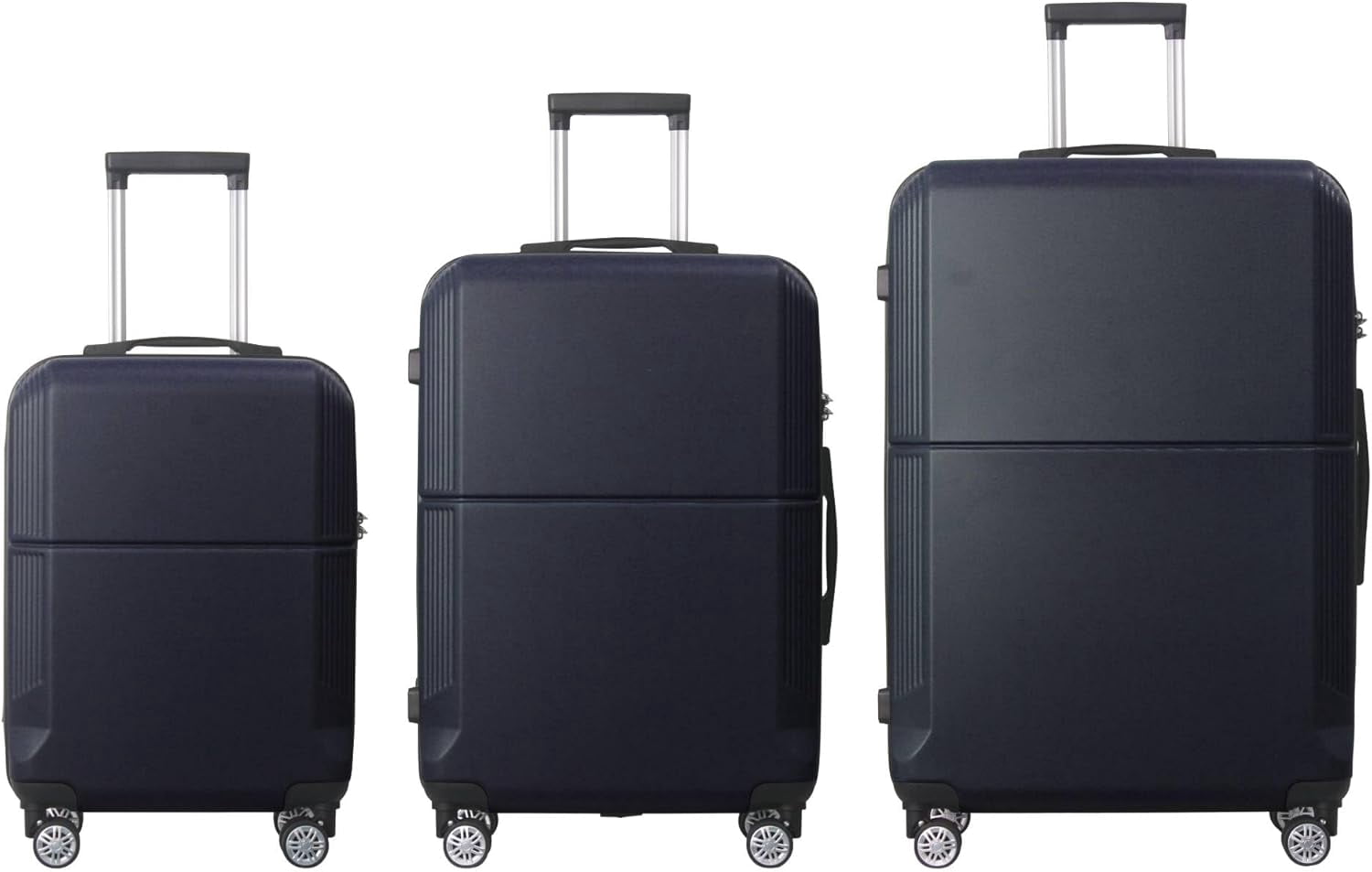 3- Luggage Set 3 (20"/24"/28"), Hardside Suitcases with 8 Spinner ...