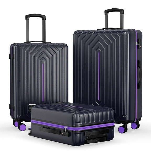Luggage Set 3 Piece – Hardshell Suitcases with Spinner Wheels and TSA ...
