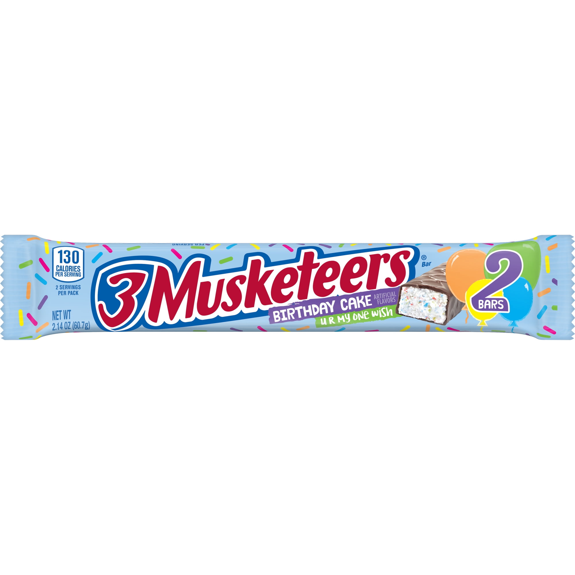3 MUSKETEERS Birthday Cake Chocolate Candy Bar, 2.14 Oz - Walmart.com