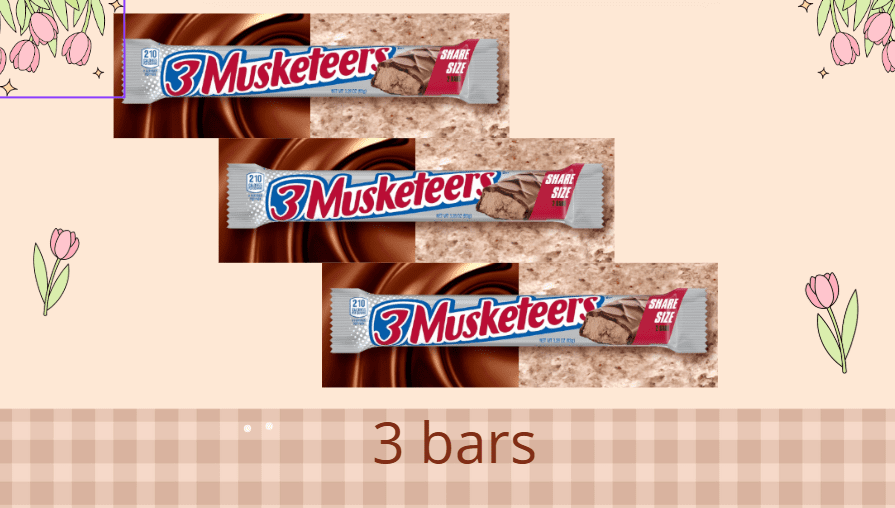 3 MUSKETEERS Milk Chocolate Candy Bar, Sharing Size, 3.28 oz, 3 Count ...