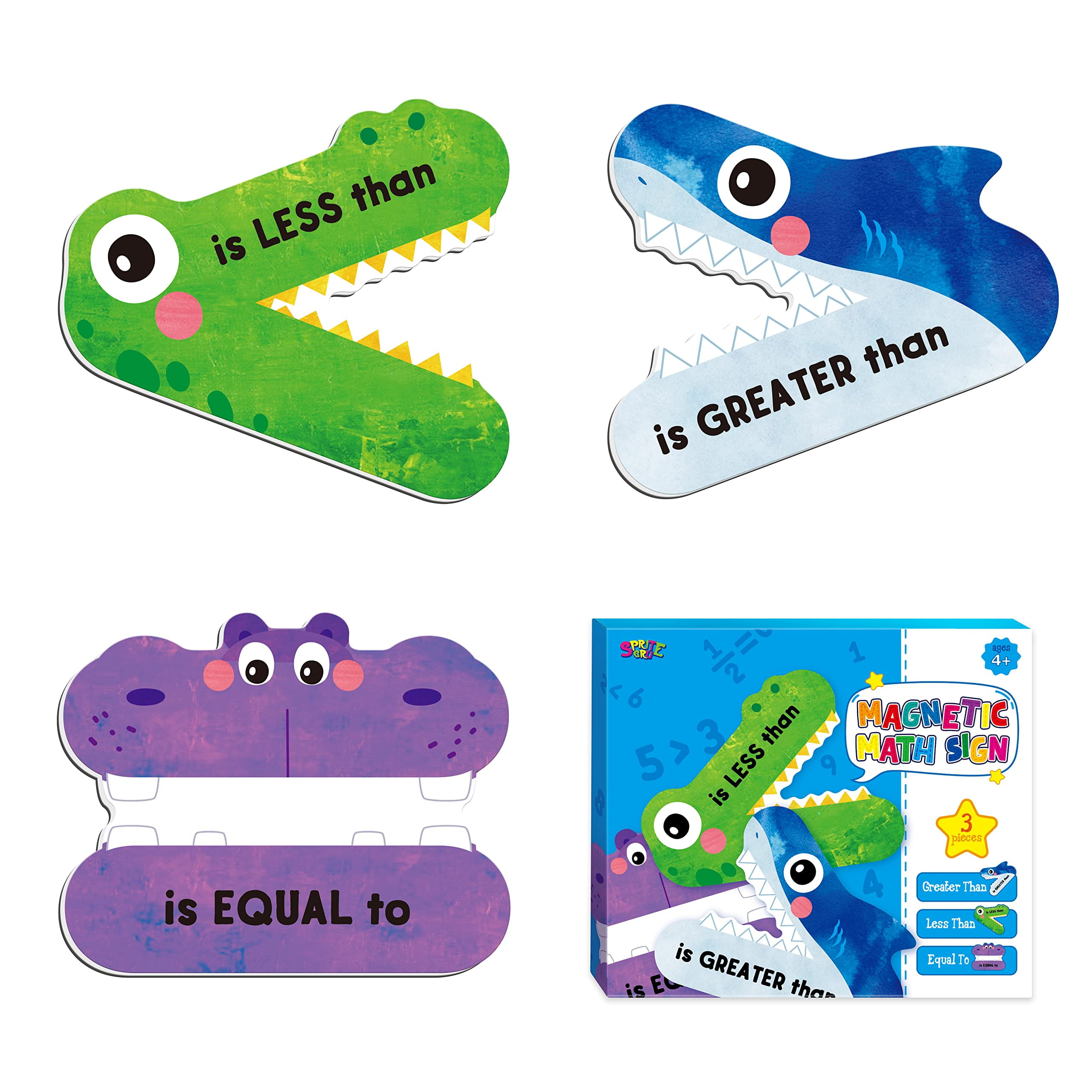 3 Magnetic Math Signs, Math Symbols Greater Than/Less Than/Equal to ... 3 Magnetic Math Signs, Math Symbols Greater Than/Less Than/Equal to ...