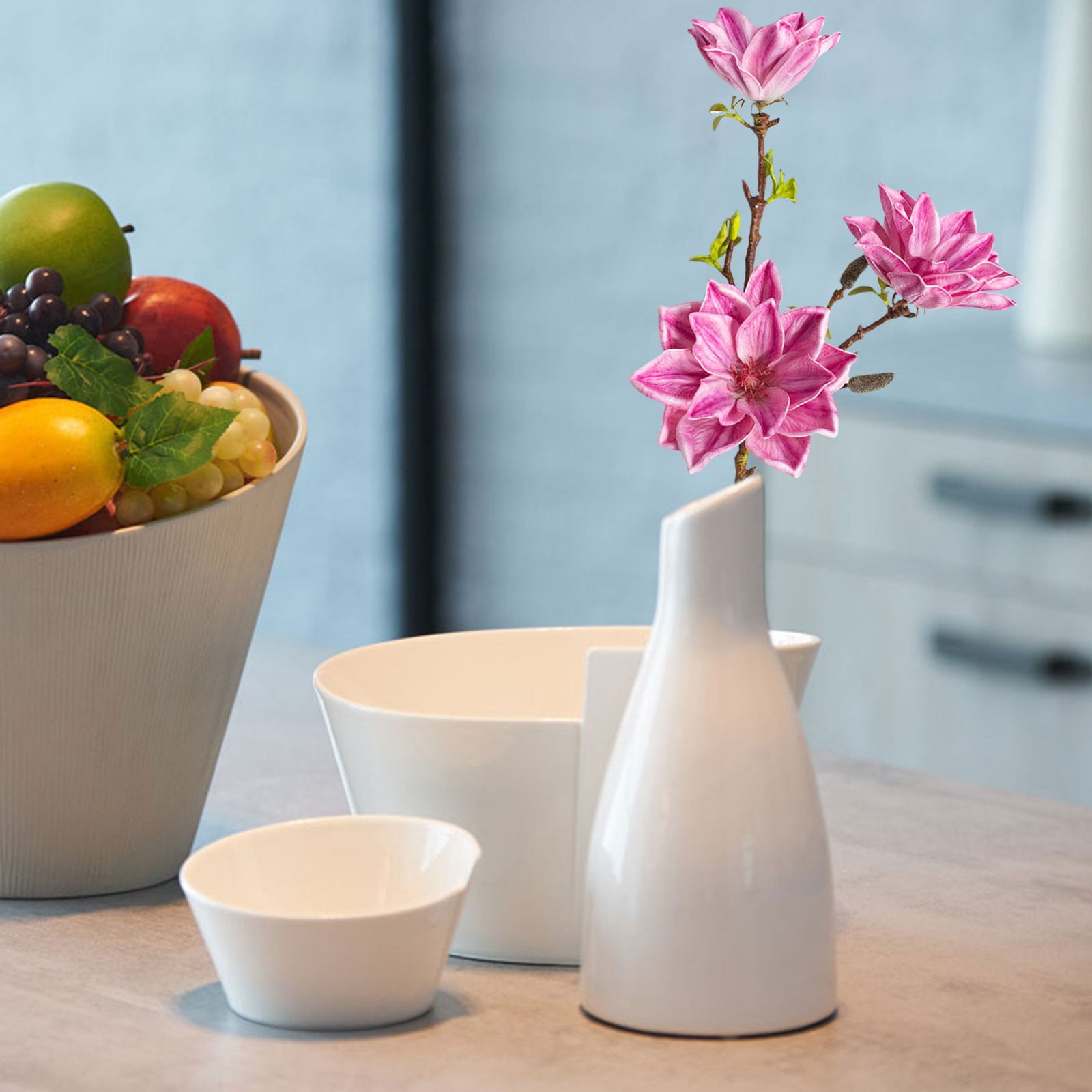 3 Magnolia flowers*1 Clearance! Artificial Peach 3 Large Heads with ...