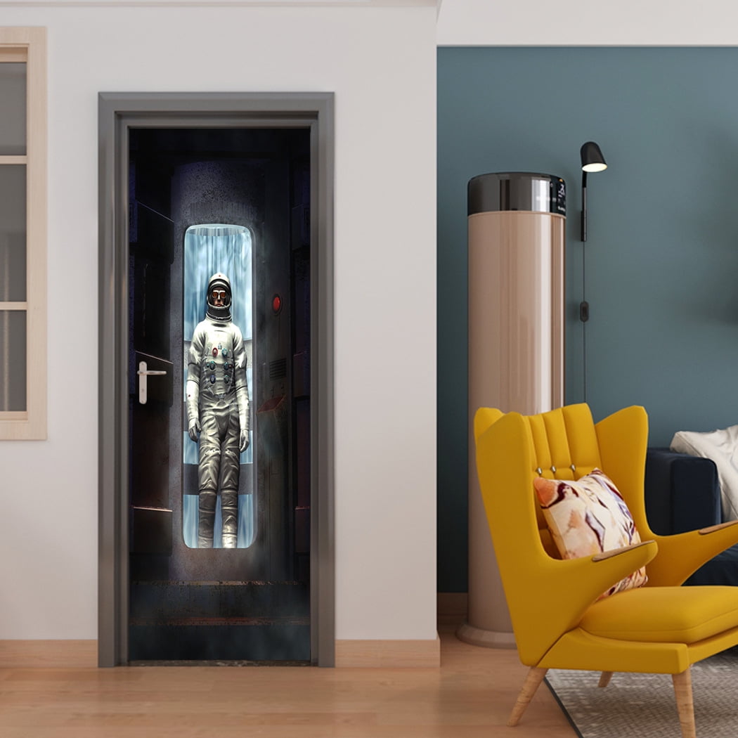 3 Metal Armored Door Ventilation Simulation Door Stickers Movable ...