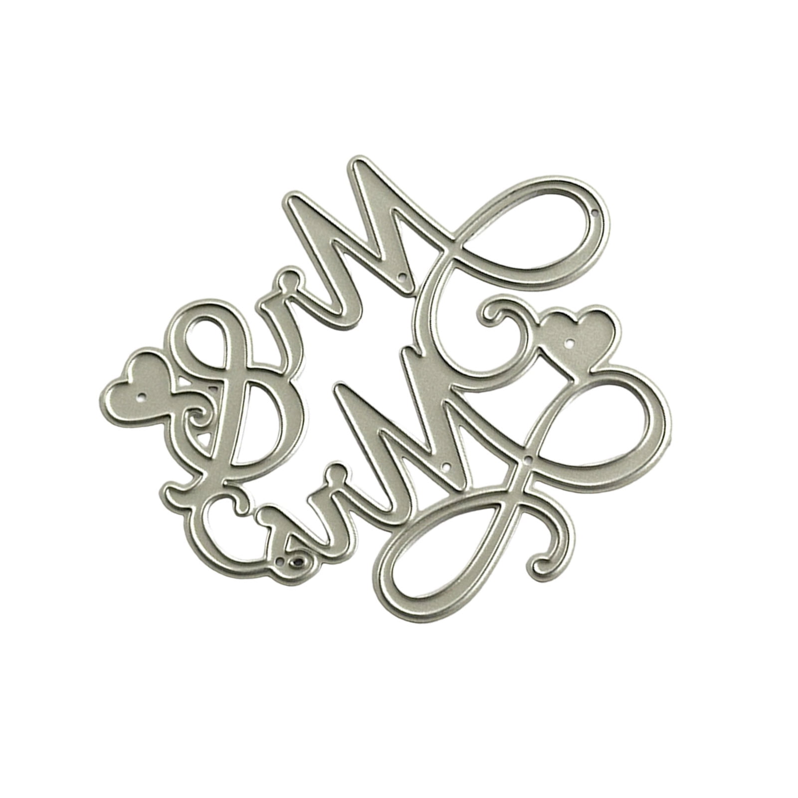 3. Metal Die Cut Heart Mr Mrs Stencils with Embossing Molds for Photo ...