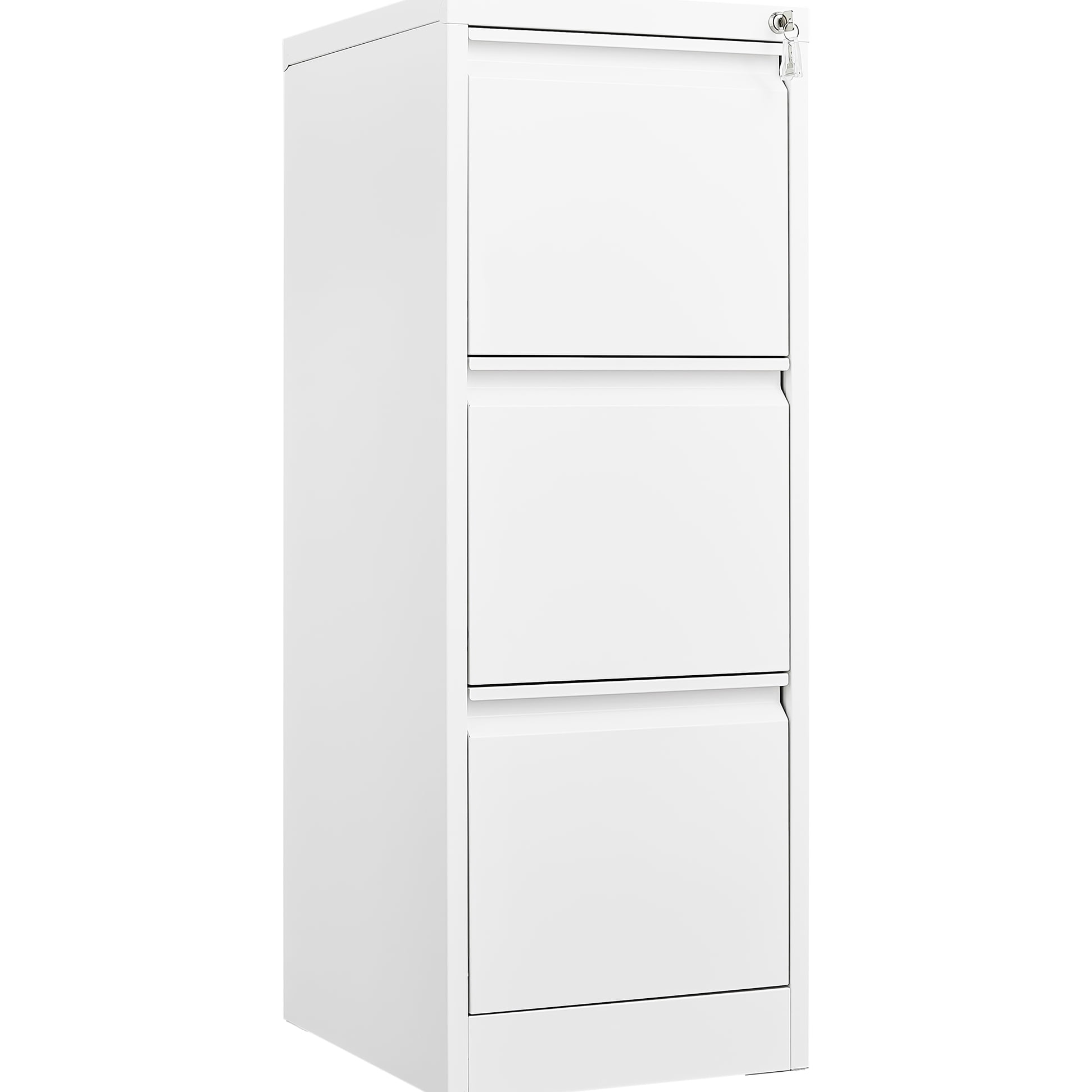 3 Metal File Cabinet, Office/home Use, Lockable Storage, White, Fits A4 ...