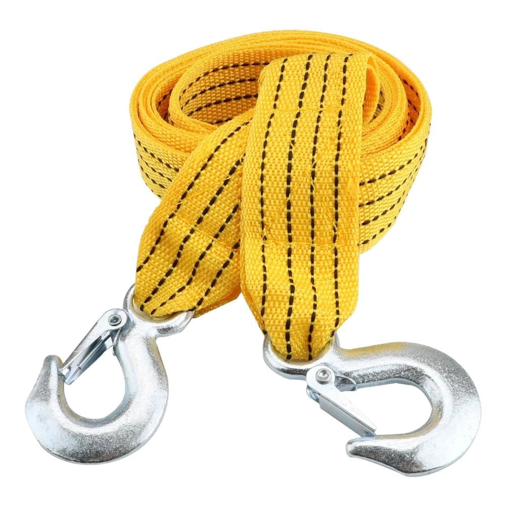 3 Meter Car Towing Rope Tow Strap Nylon Alloy Steel Emergency Hook ...
