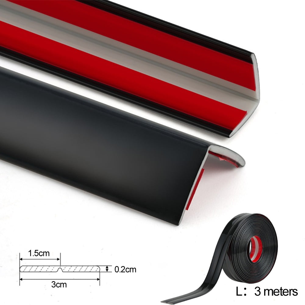 3 Meters*3cm PVC Adhesive Wall Corner Decor Strip Wall Skirting Line ...