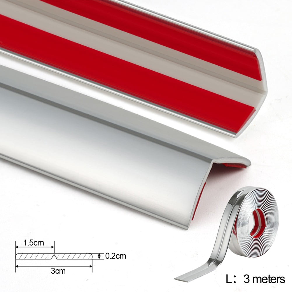 3 Meters*3cm PVC Adhesive Wall Corner Decor Strip Wall Skirting Line ...