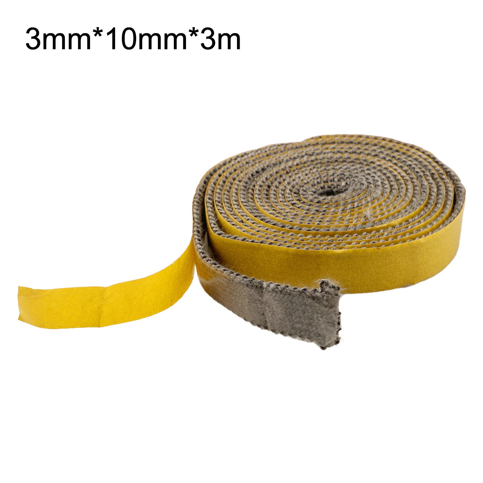 3 Meters Fireplace Sealing Rope Pad Black Flat Stoves Rope Adhesive ...