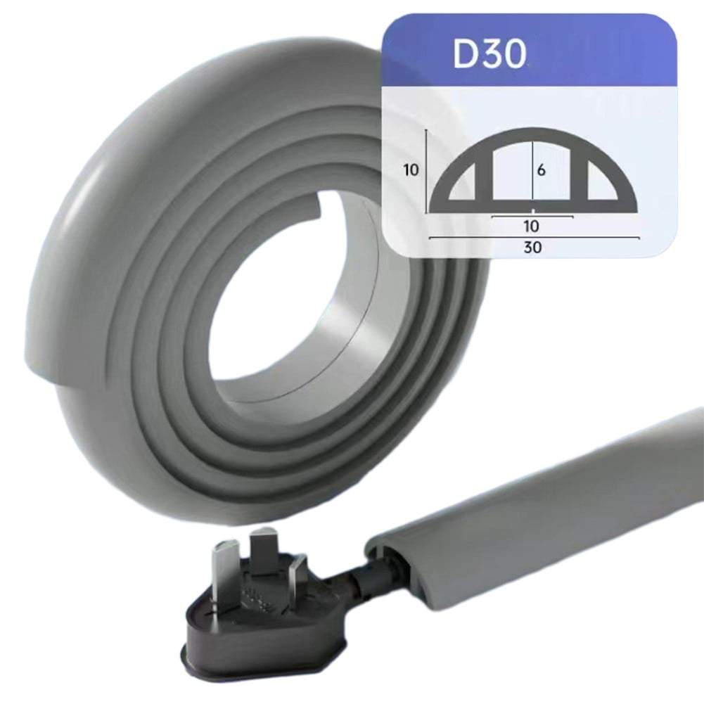 3 Meters Floor Cable Protector Self Adhesive Wire Cover Flexible Cords ...