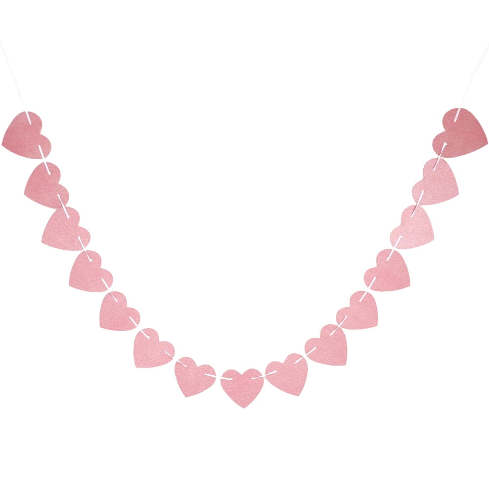 3 Meters Sparkling Glitter Paper Heart-shaped Banner String Paper ...