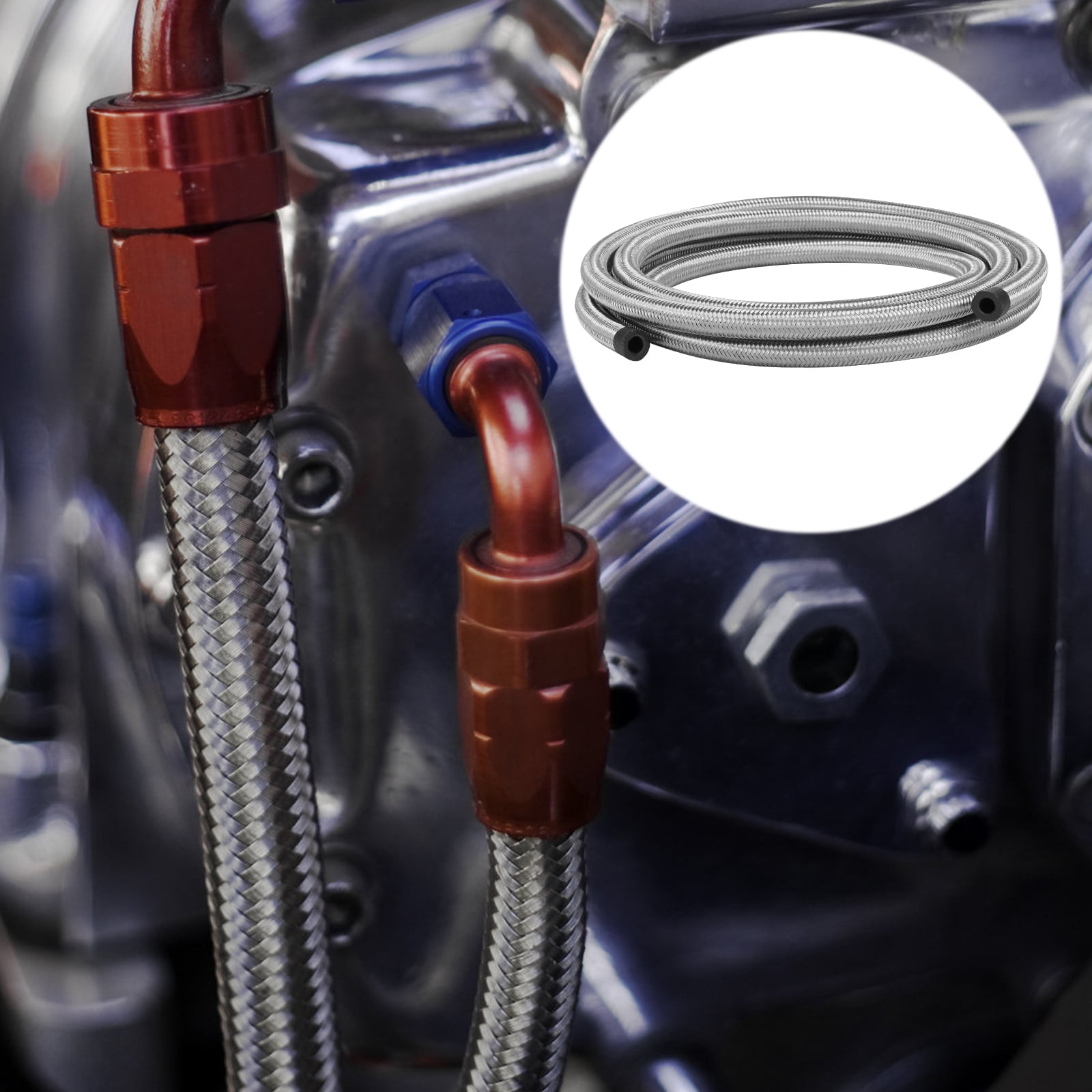 3 Meters Stainless Steel 6AN Fuel Pipe Rust Resistant Easy Cutting ...