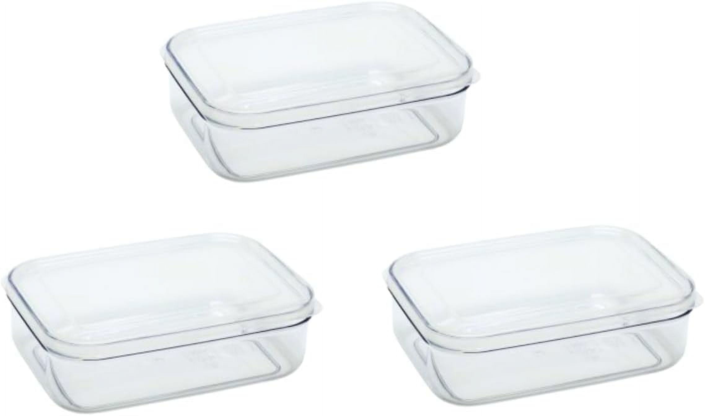 of 3) Micro Clear 1.4 qt Kitchen Pantry Food Storage Container Set with ...