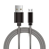 3' Micro USB Metal Snake Cable with Aluminum Connectors Gray - Walmart.com