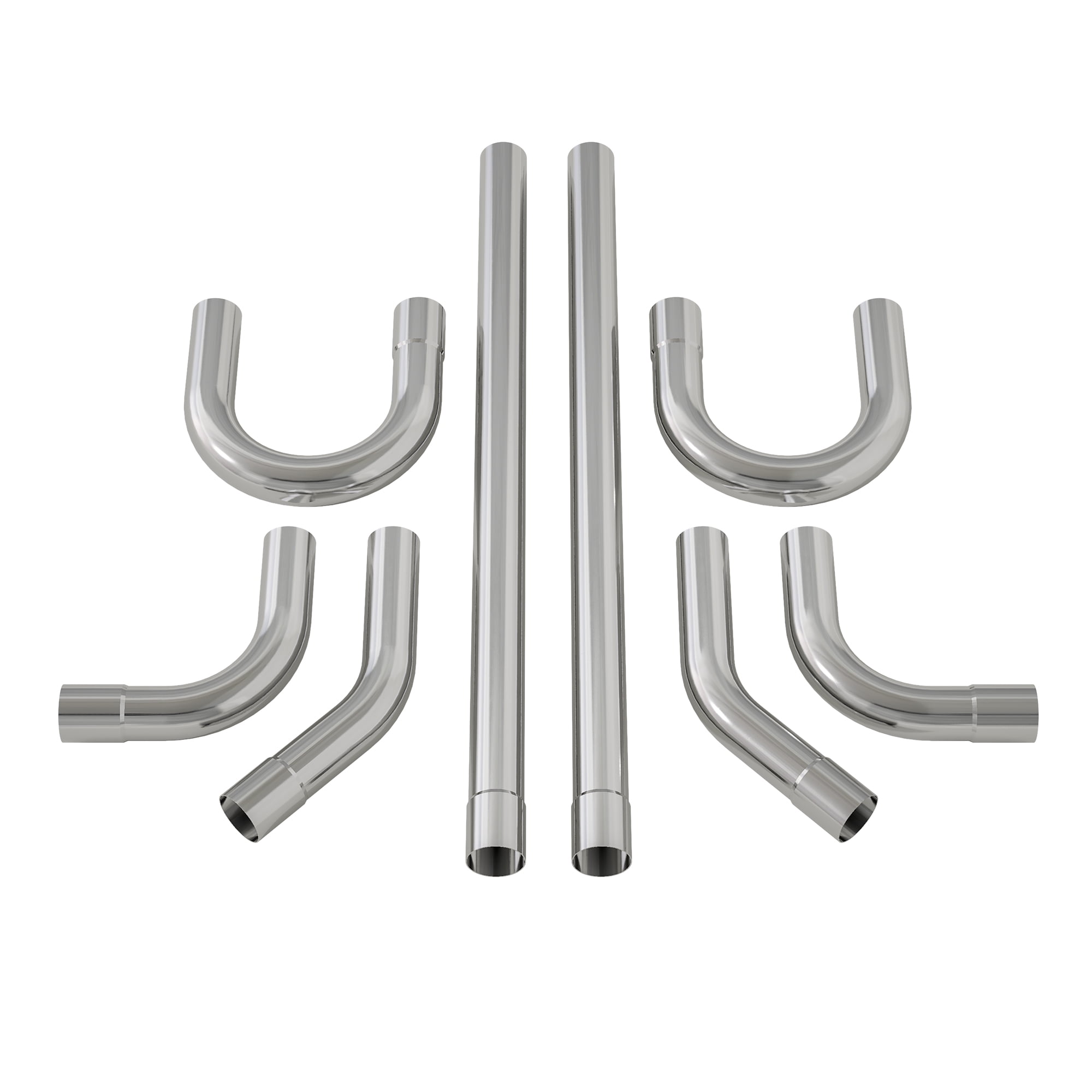 3'' Mild Steel Custom Exhaust Kit Tubing Mandrel Bend Pipe Straight & U ...