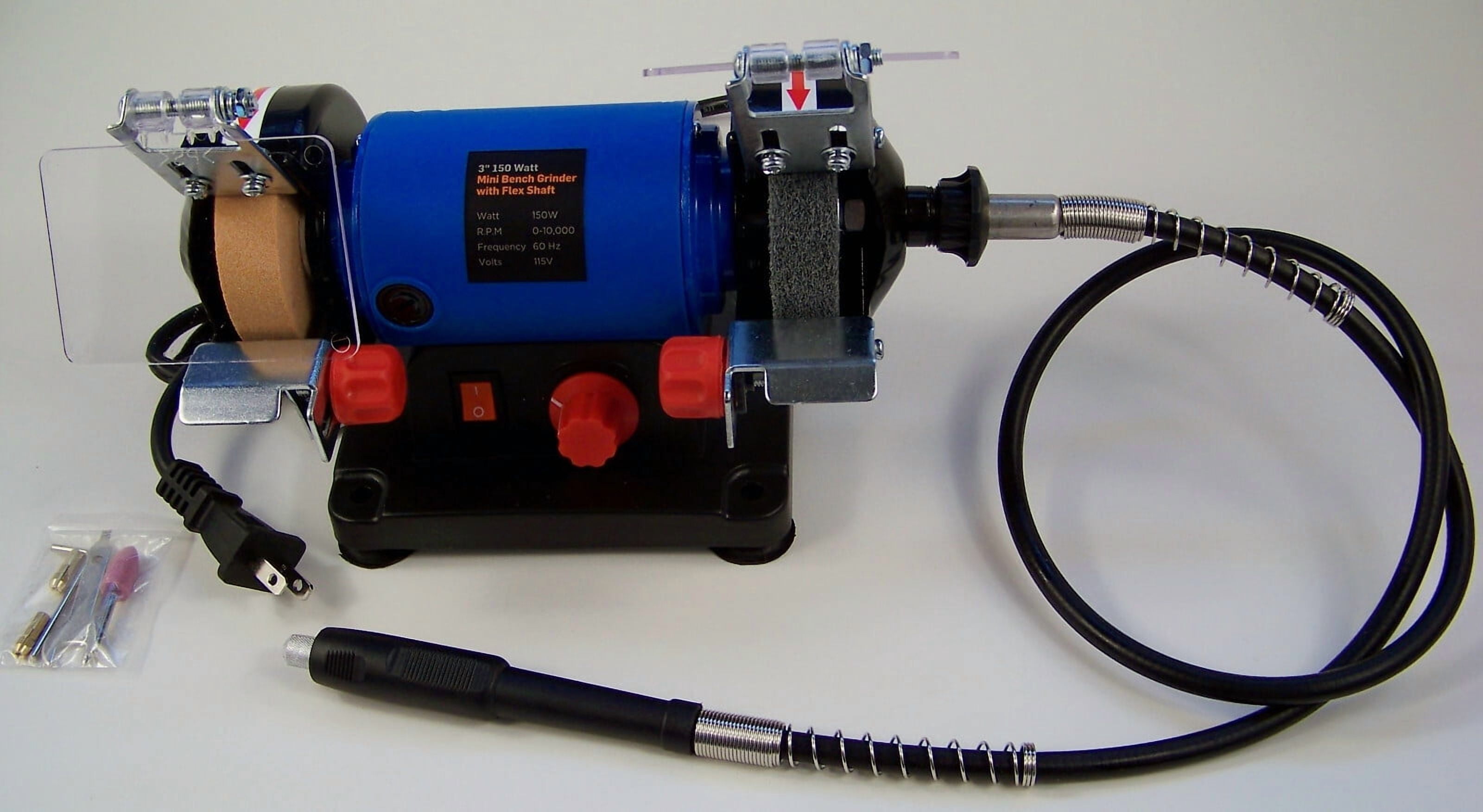 3 " Mini BENCH GRINDER / POLISHER with 40" FLEX SHAFT sand polish grind ...