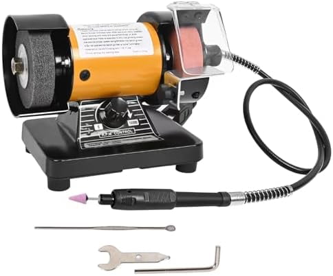 3" Mini Bench Grinder Polisher with 31" Long Flexible Shaft and ...