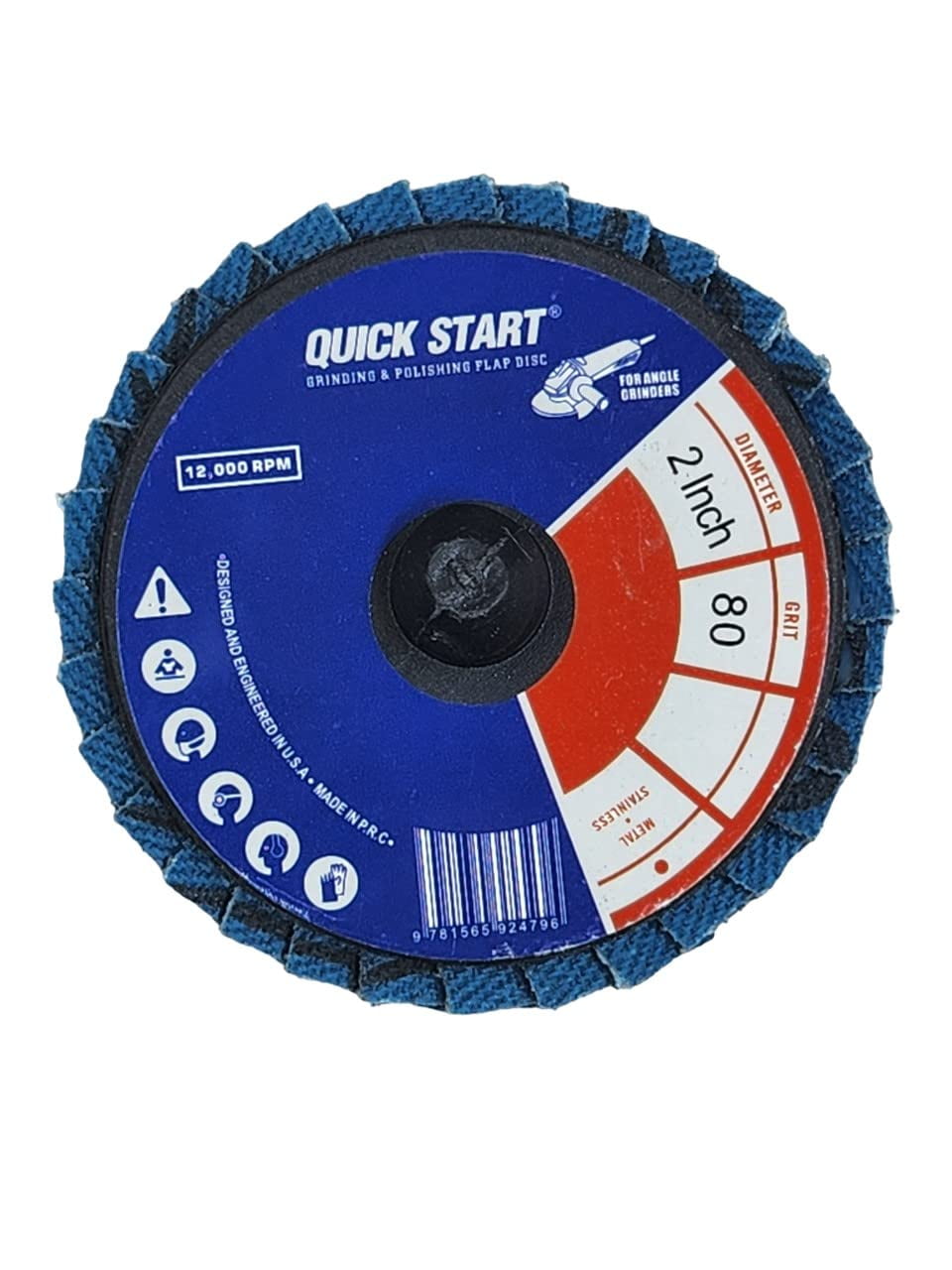 3" Mini Flap Discs Quick Change Sanding Disc- 30 Pack - 80 Grit ...