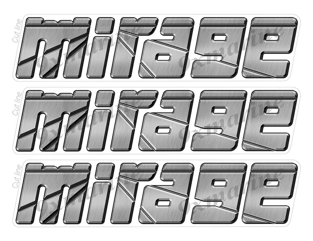 3 Mirage Boat Stickers "3D Vinyl Replica" of original - Walmart.com