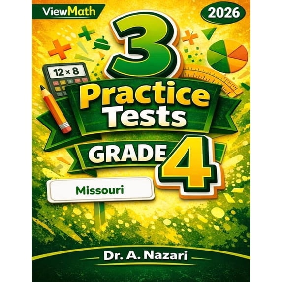 3 Missouri MAP Grade 4 Math Practice Tests: Full-Length Test Prep with ...