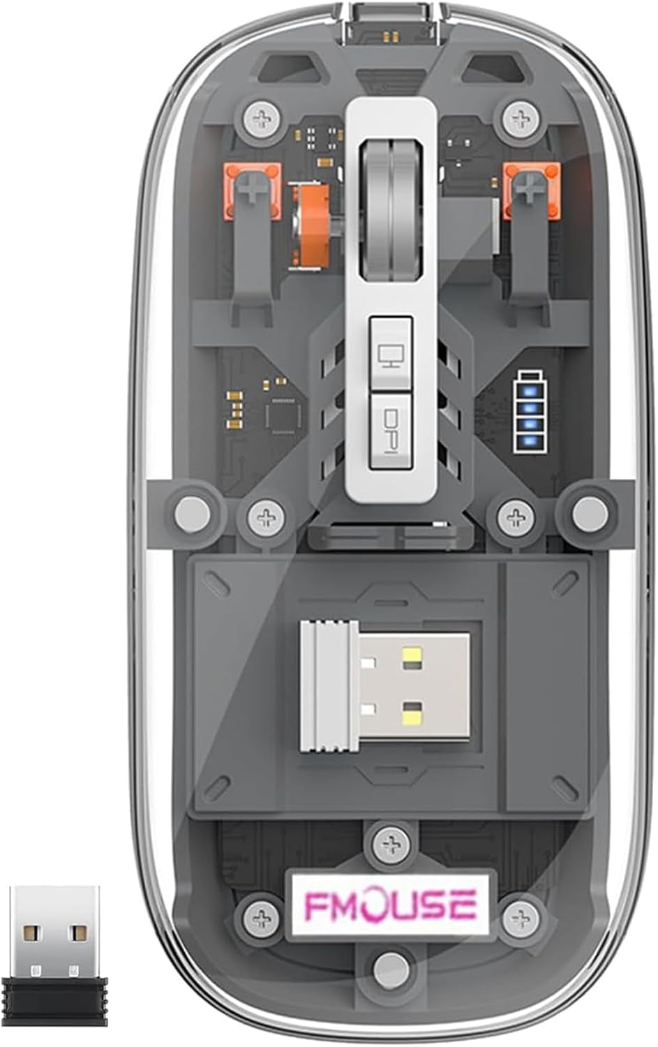 3 Mode Wireless Bluetooth Mouse, Rechargeable Ultra-Thin Magnetic Mouse ...