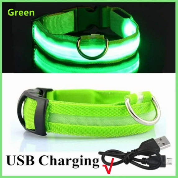 3 Modes Dog Luminous Charge Collar Led Usb Cat Dogs Collars Detachable ...