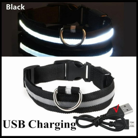 3 Modes Dog Luminous Charge Collar Led Usb Cat Dogs Collars Detachable ...