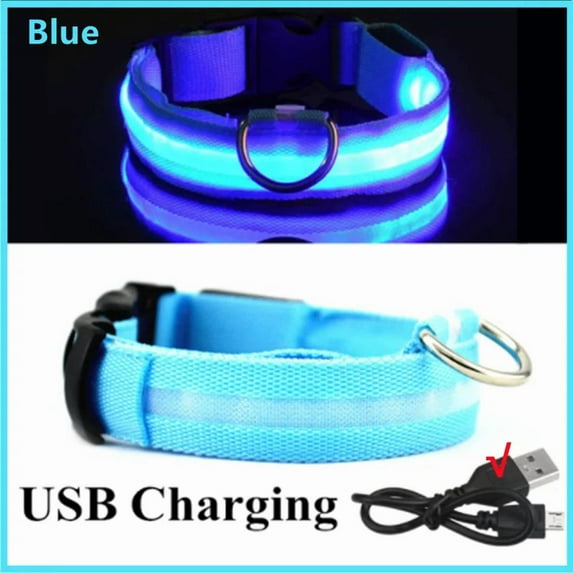 3 Modes Dog Luminous Charge Collar Led Usb Cat Dogs Collars Detachable ...