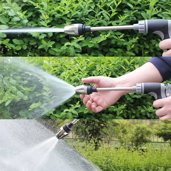 3 Modes High-Pressure Car Wash Water Household Alloy Long Pole Rubber ...