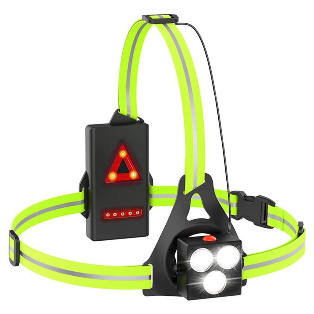 3 Modes Running lighting led Chest Light USB Rechargeable Warning Lamp ...