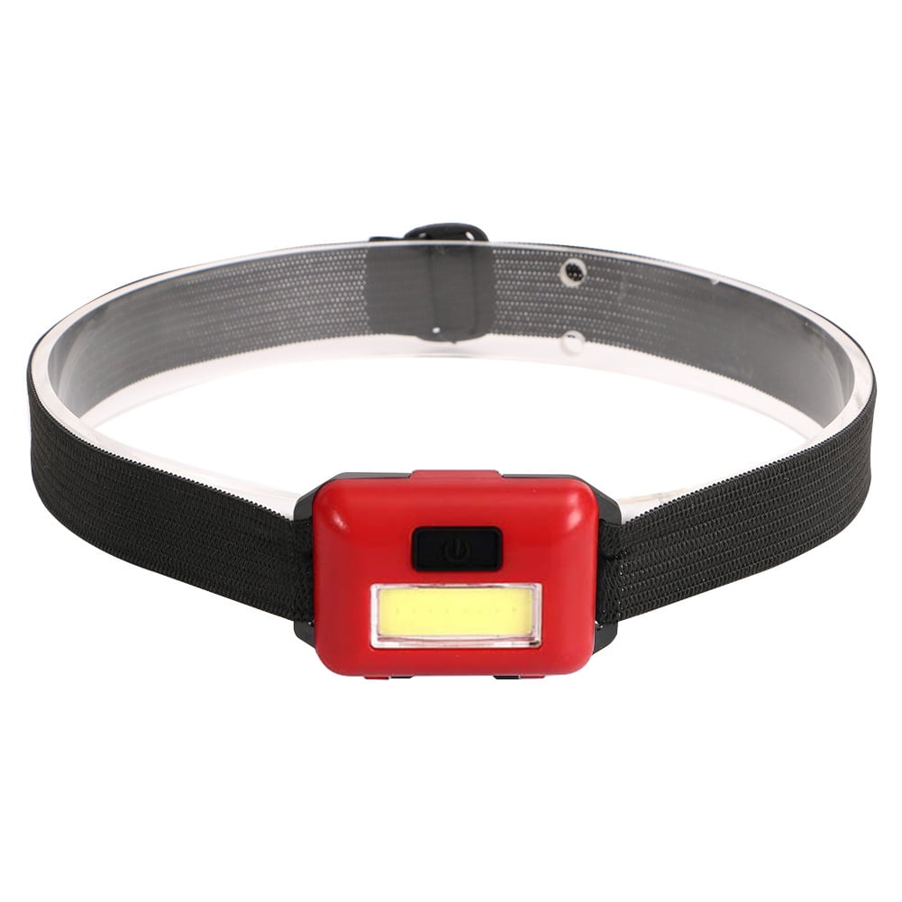 3 Modes Strong LED COB Headlight Outdoor Camping Mini Flashlight (Red ...