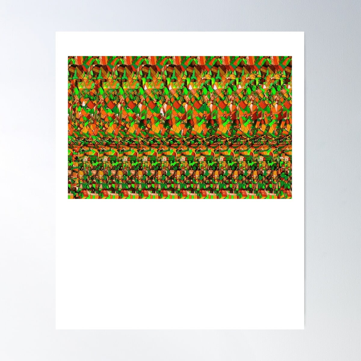 3 Monkeys - Magic Eye 3D Poster Wall Art, Modern Wall Decor For Living ...