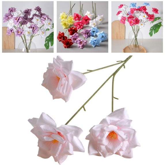 3 Monthly Rose Camellias Wedding Decorations Living Room Decorations ...