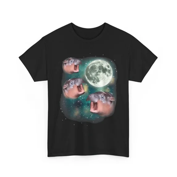 3 Moon-Deng For A Baby Hippo Meme Funny cute And A And unisex T-Shirt ...