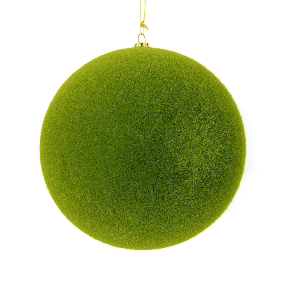 3" Moss Green Flocked Ball Ornamnt 12/Bg - Walmart.com
