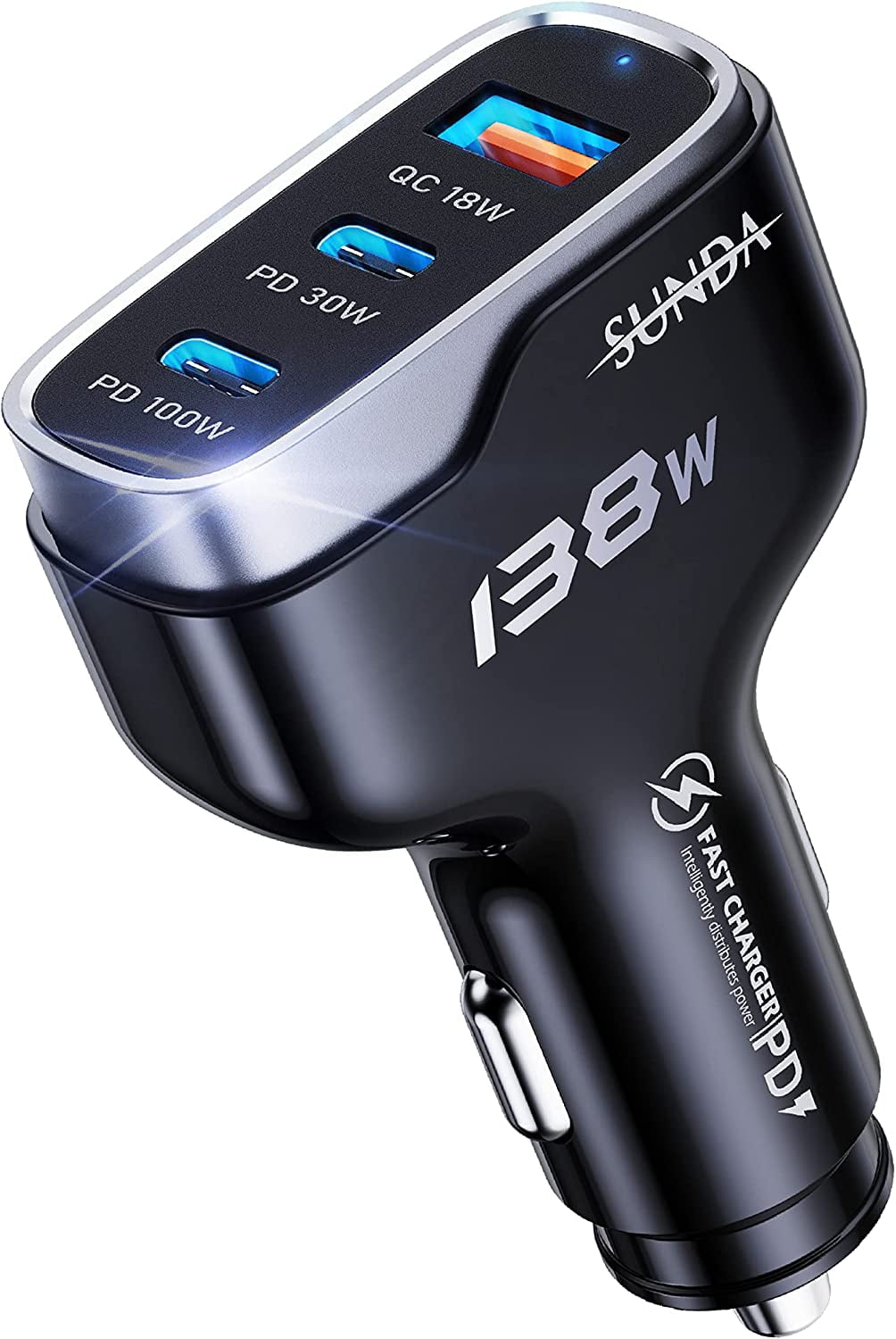 3 Multi Ports USB C Car Charger, 3-Ports 138W Fast Car Charger Adapter ...