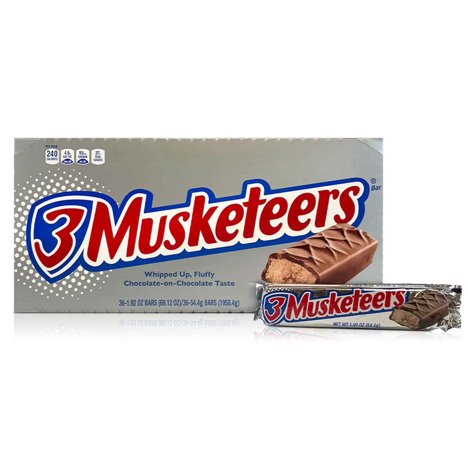 3 Musketeers - Rich Milk Chocolate, Fluffy Nougat, 36 Pieces Bar ...